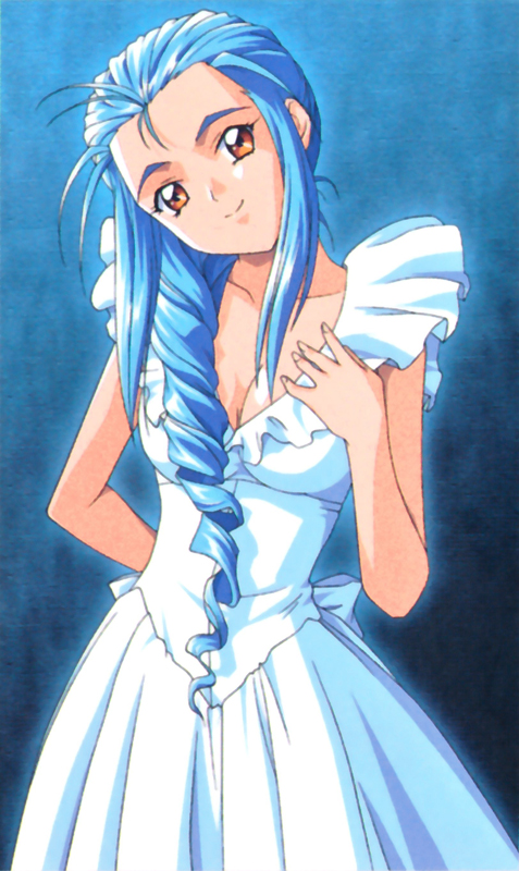 The Big Imageboard Tbib 1990s Style 1girl Arms Behind Back Blue