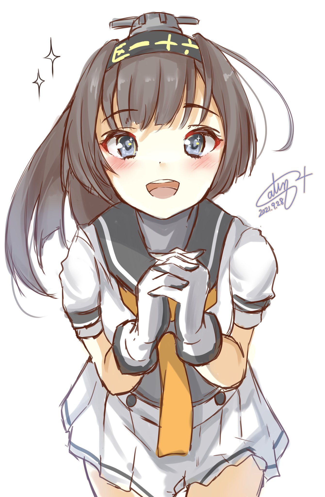 The Big ImageBoard (TBIB) - + + 1girl ahoge akizuki (kancolle) black hair black headband black ...