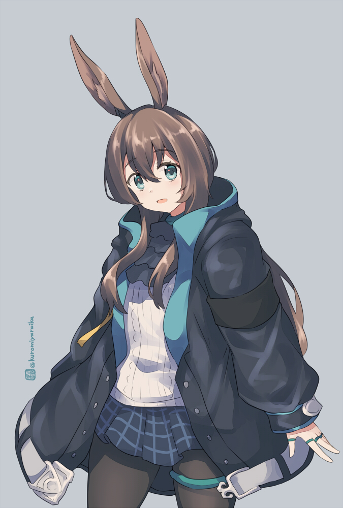 The Big ImageBoard (TBIB) - 1girl amiya (arknights) animal ear fluff animal ears arknights black ...