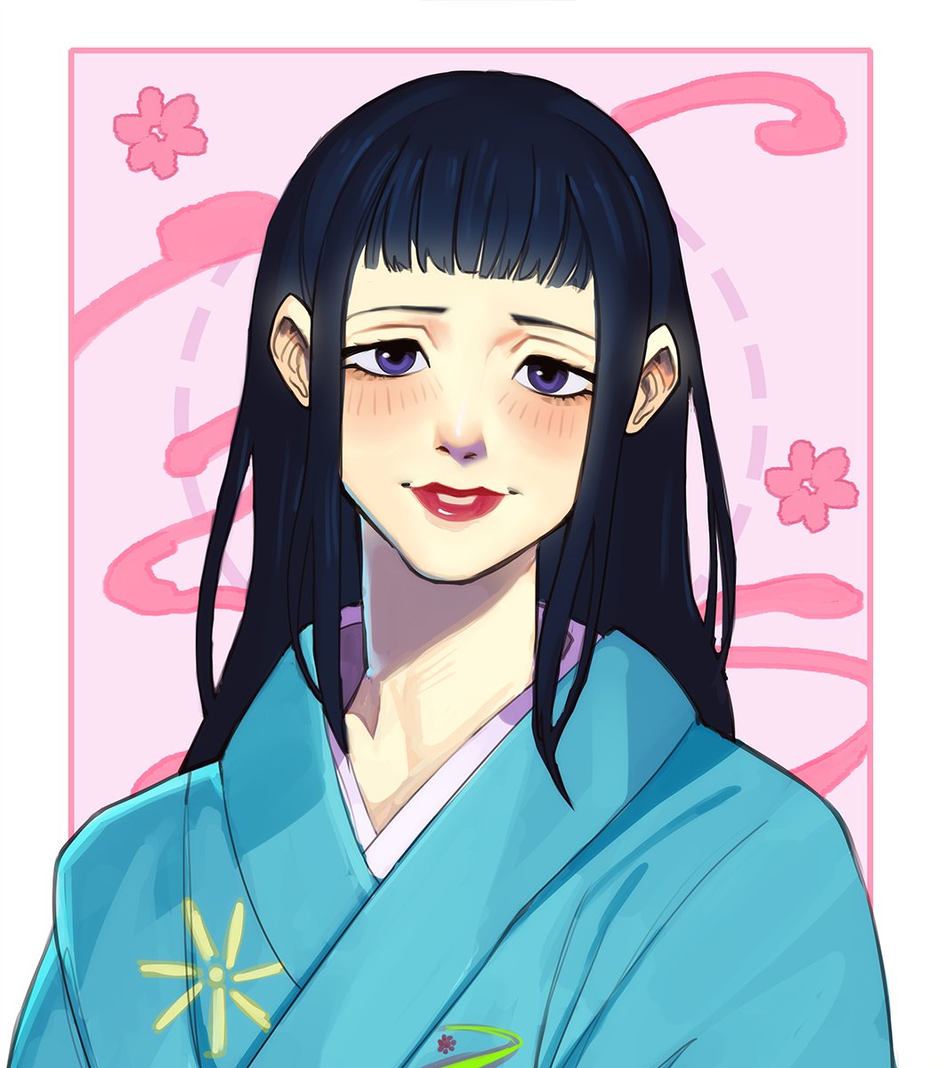 The Big ImageBoard (TBIB) - 1boy androgynous black hair blue kimono bluefriedchick blunt bangs ...
