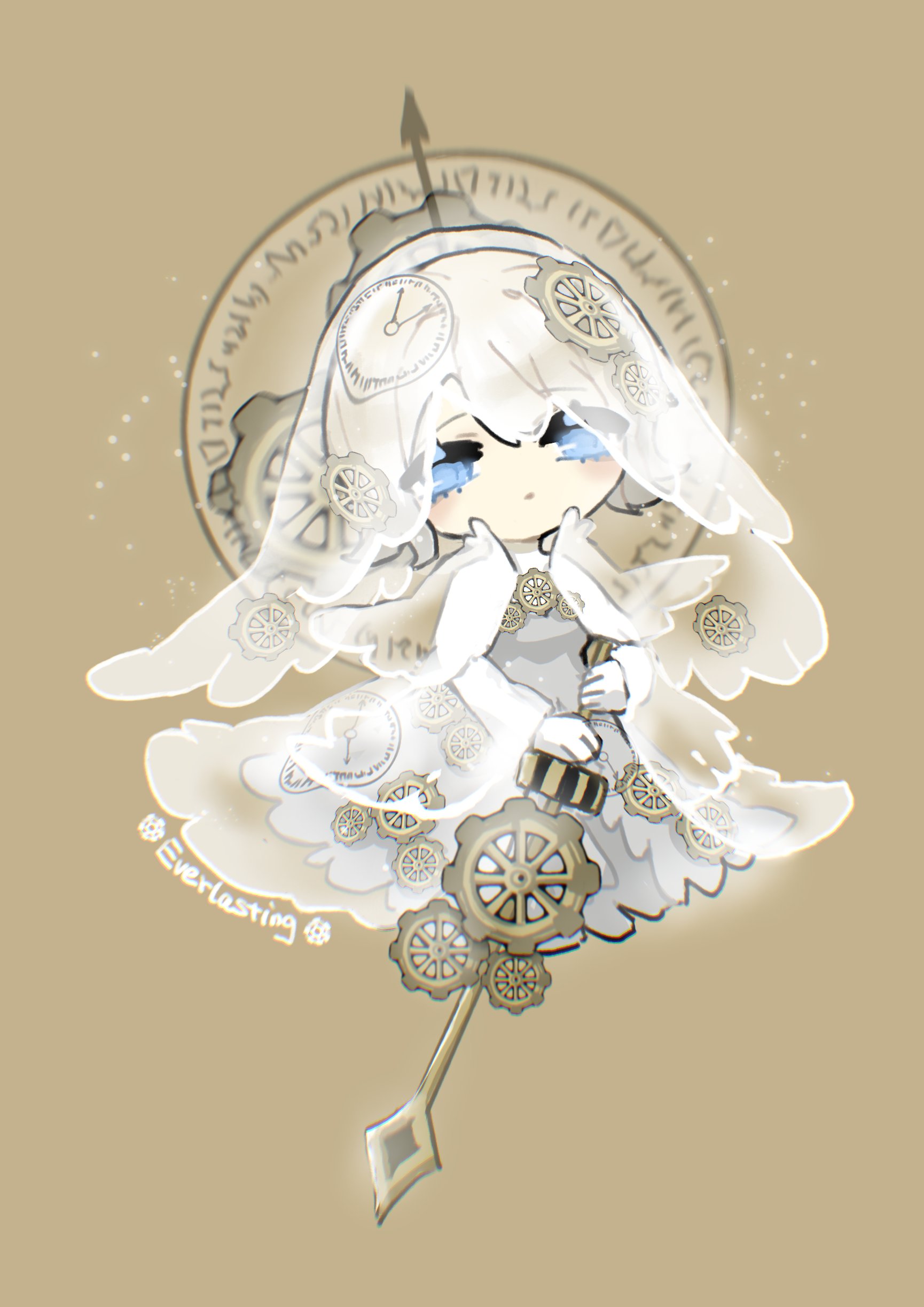 The Big ImageBoard (TBIB) - 1girl absurdres analog clock blue eyes ...