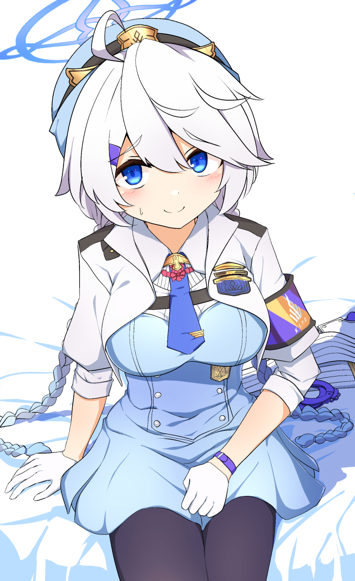 The Big ImageBoard (TBIB) - 1girl ahoge black pantyhose blue archive blue dress blue eyes blue ...