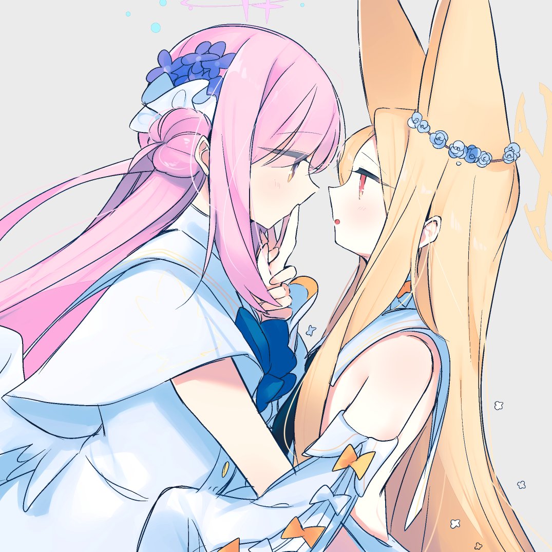 The Big ImageBoard (TBIB) - 2girls angel wings animal ears bare shoulders blonde hair blue ...