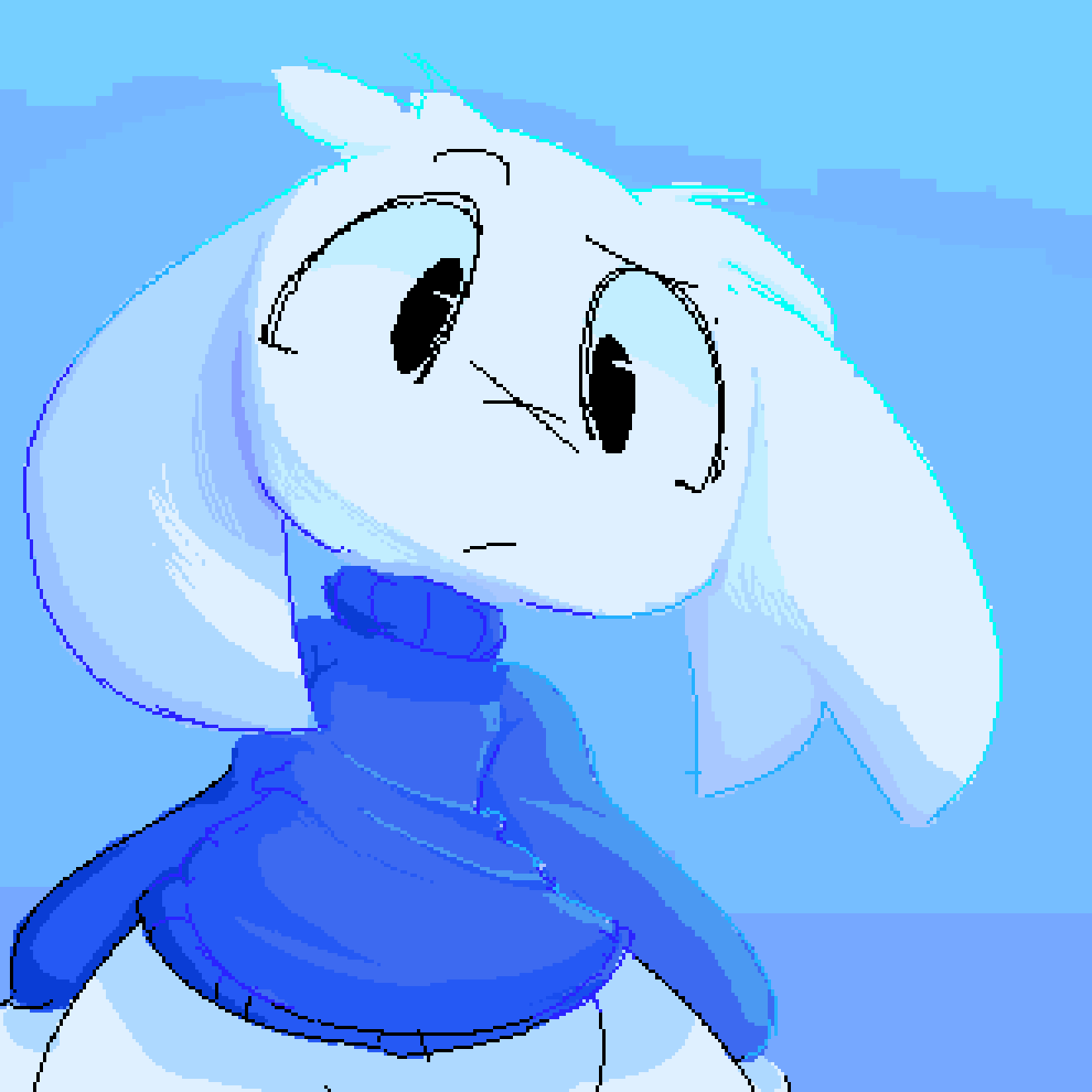 The Big ImageBoard (TBIB) - 2022 :/ anthro black eyes blue background blue clothing blue sweater ...