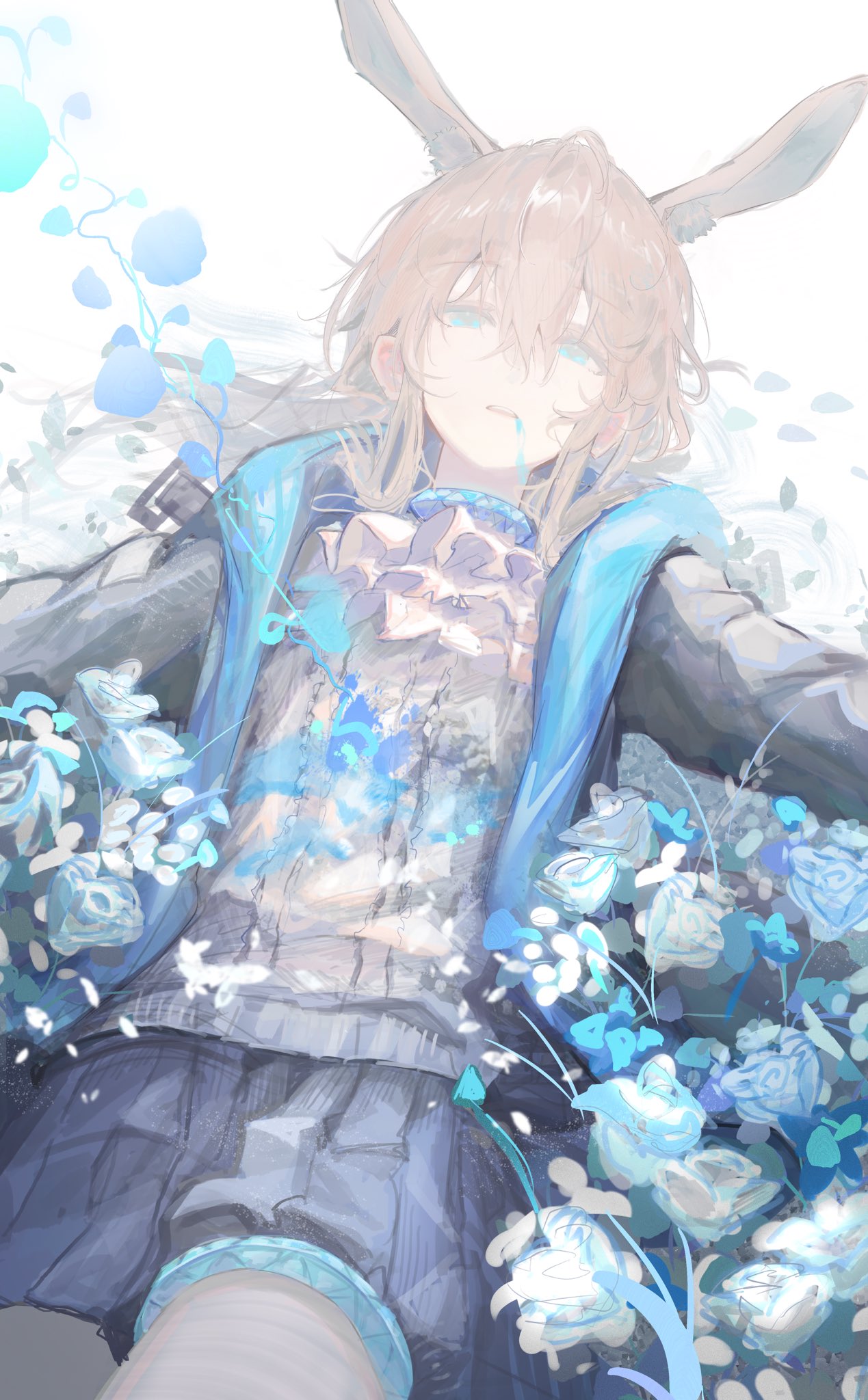 The Big ImageBoard (TBIB) - 1girl amiya (arknights) animal ears arknights ascot black jacket ...