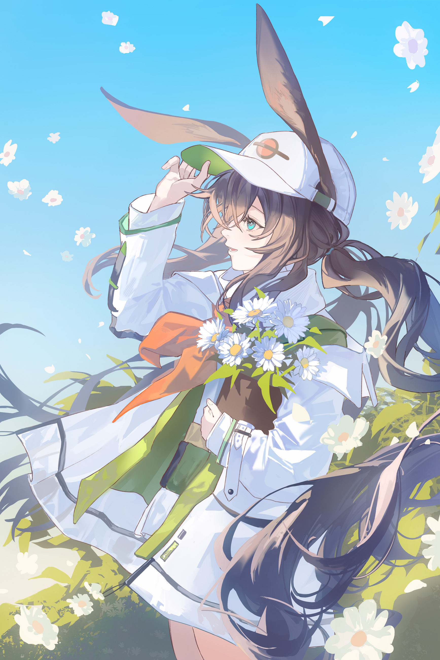 The Big ImageBoard (TBIB) - 1girl absurdres adjusting clothes adjusting headwear amiya ...