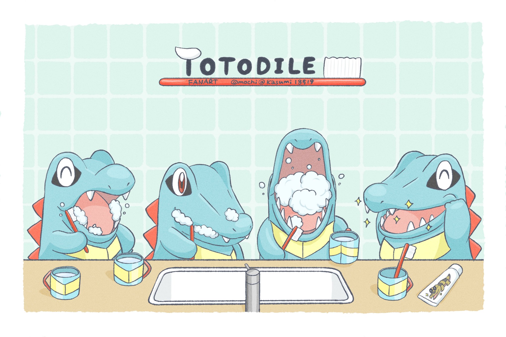 The Big ImageBoard (TBIB) - blue skin brushing teeth character name ...