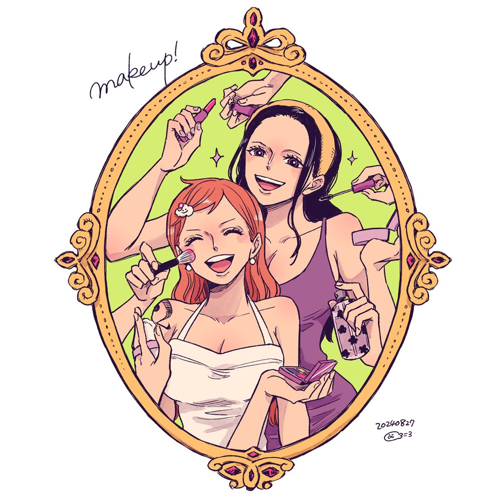 The Big ImageBoard (TBIB) - 2girls ^ ^ applying makeup applying makeup ...