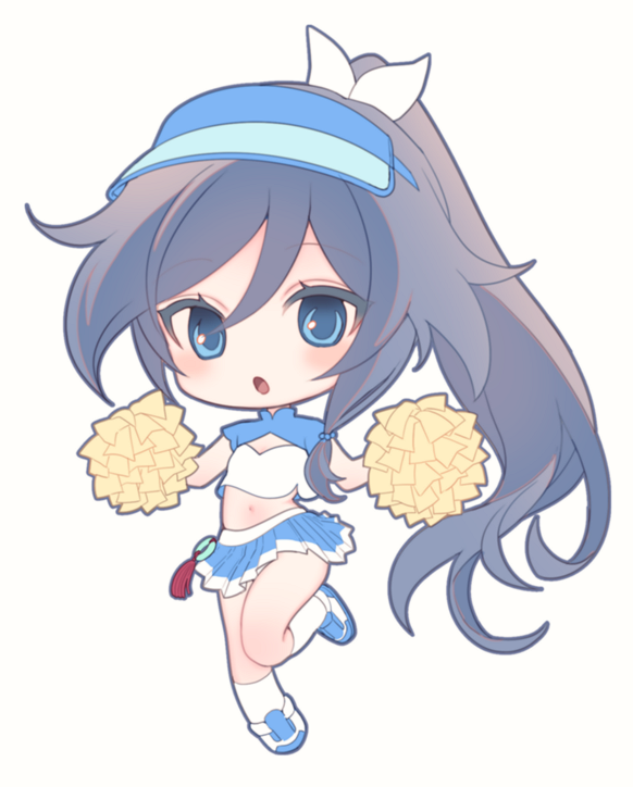 The Big ImageBoard (TBIB) - 1girl blue eyes blush chibi fu hua full ...