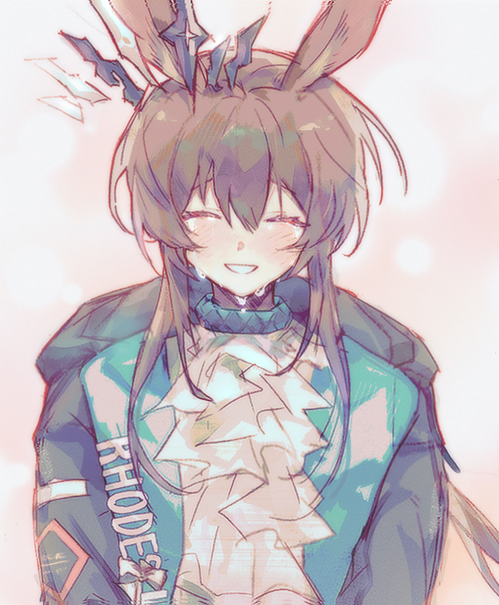 The Big ImageBoard (TBIB) - 1girl :d amiya (arknights) animal ears arknights ascot black jacket ...