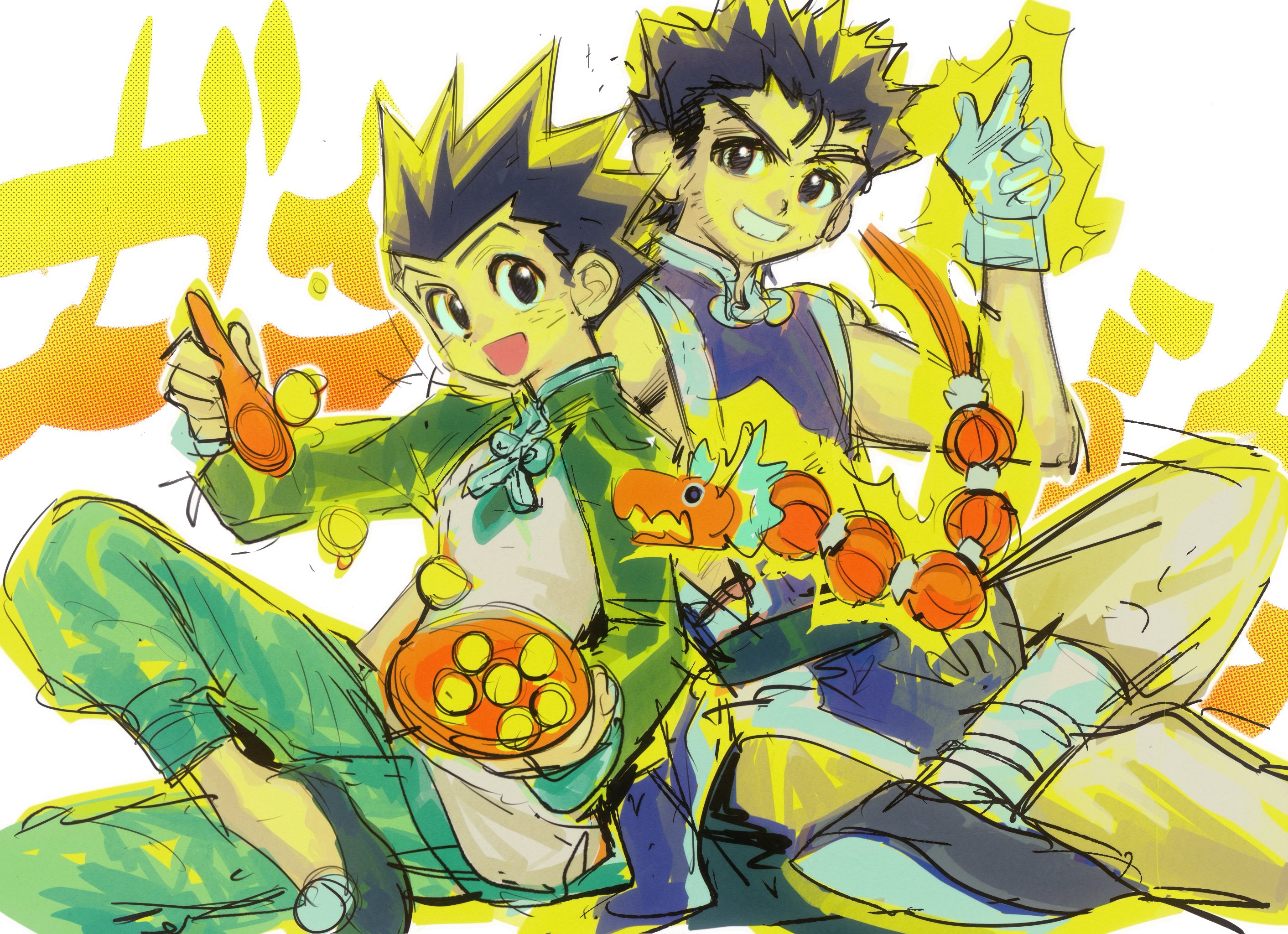 The Big ImageBoard (TBIB) - 2boys black eyes black footwear black hair ...