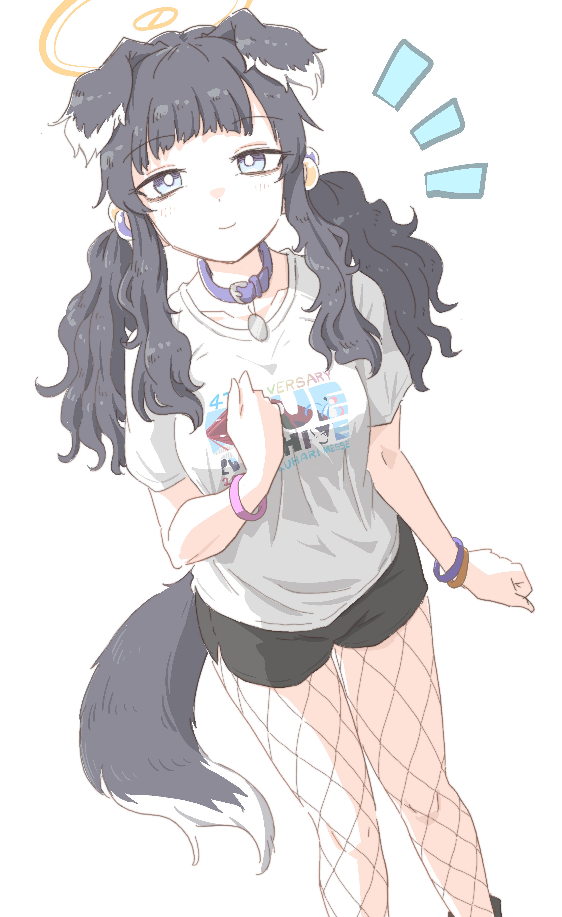The Big ImageBoard (TBIB) - 1girl absurdres animal ears black hair black shorts blue archive ...