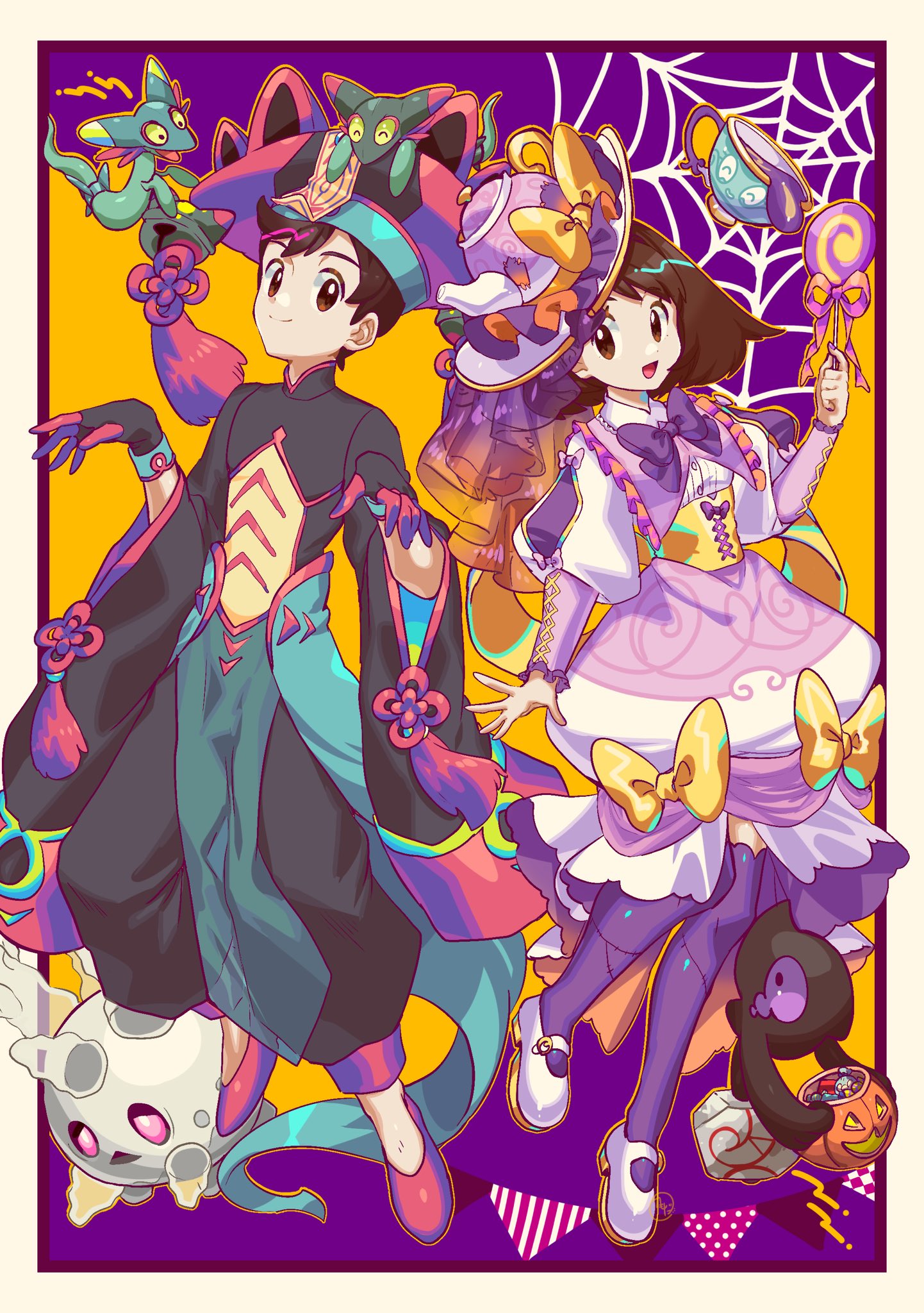 The Big ImageBoard (TBIB) - 1boy 1girl brown eyes brown hair candy ...