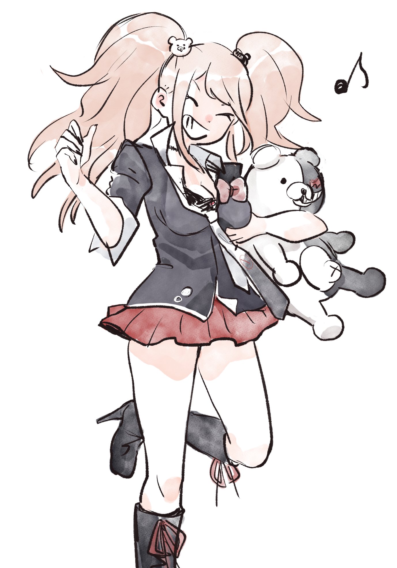 The Big ImageBoard (TBIB) - 1girl bear hair ornament blonde hair boots ...