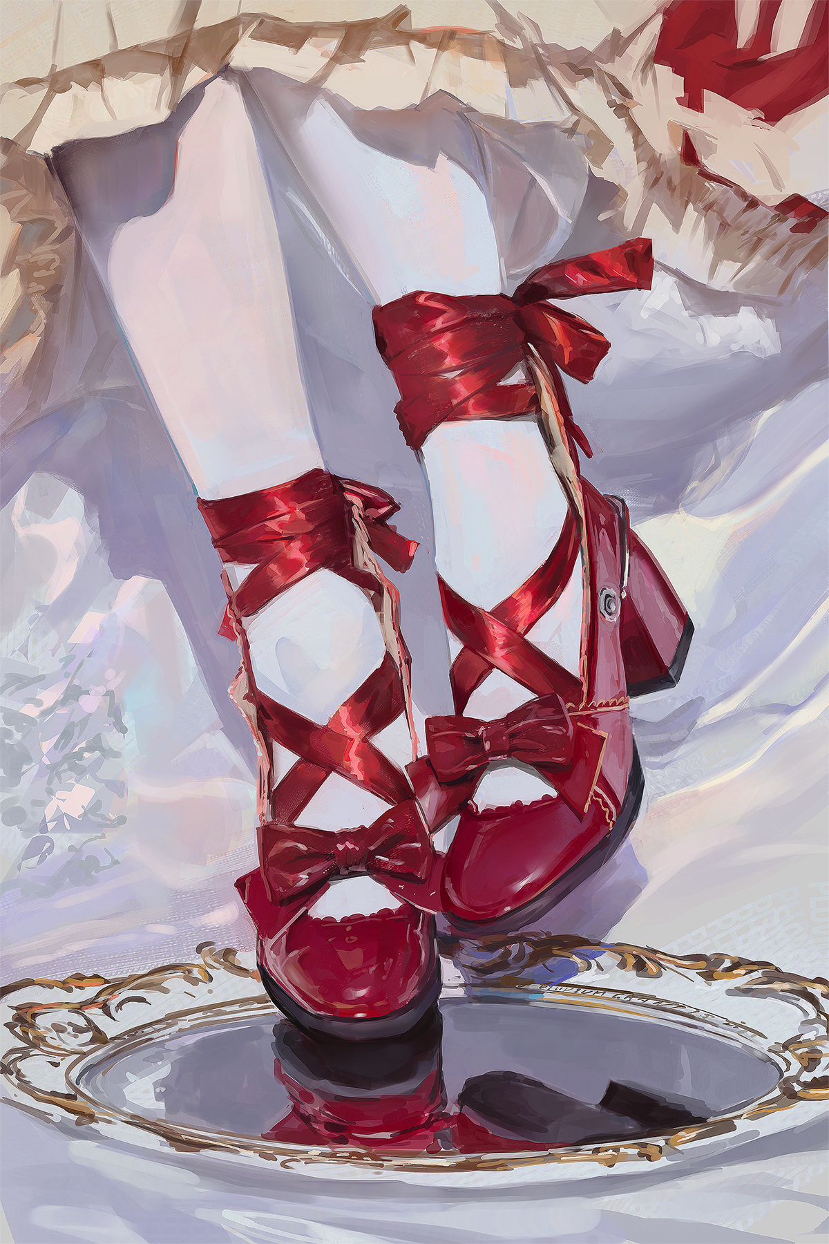 The Big ImageBoard (TBIB) - 1girl ankle lace-up art study block heels ...