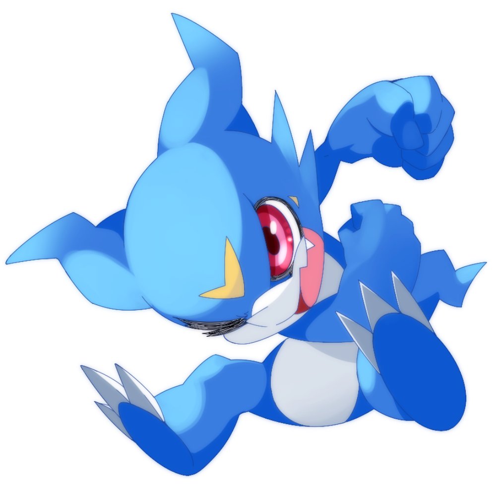 The Big ImageBoard (TBIB) - 1:1 ambiguous gender bandai namco blue body blue skin claws digimon ...