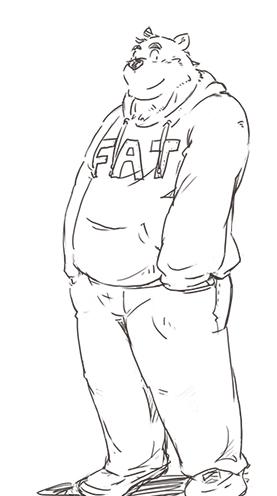 The Big ImageBoard (TBIB) - 2015 anthro bear bottomwear clothing fat hoodie hoodie kemono low ...