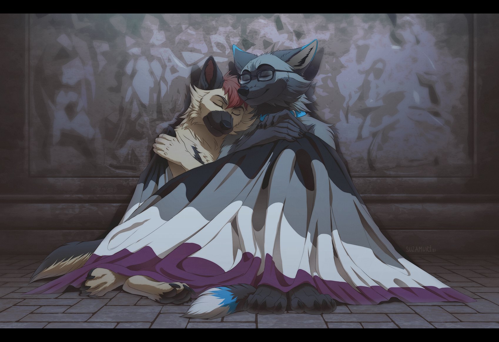 The Big ImageBoard (TBIB) - 2021 4 toes 5 fingers anthro black bars black nose canid canine ...