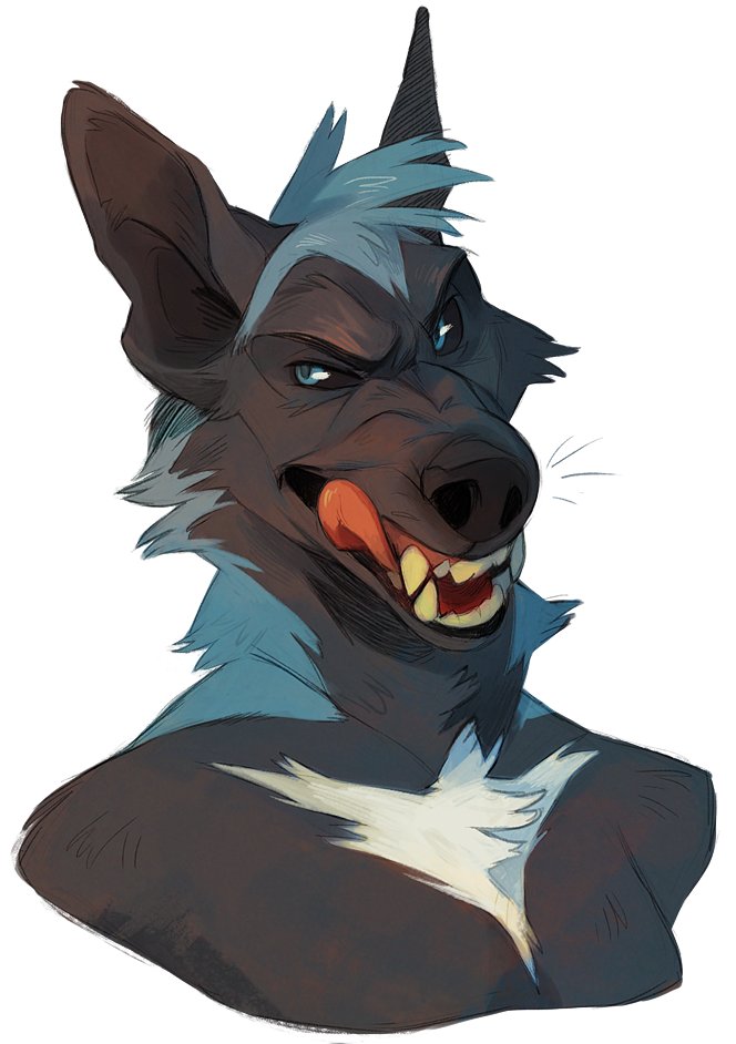 The Big ImageBoard (TBIB) - 2016 black body black fur black nose blue hair bust portrait canid ...