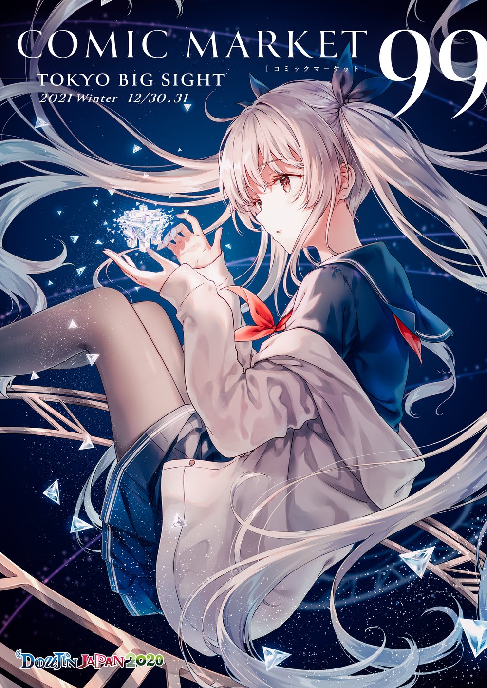 The Big ImageBoard (TBIB) - 1girl bangs black legwear bow comiket 99 dress eyebrows visible ...