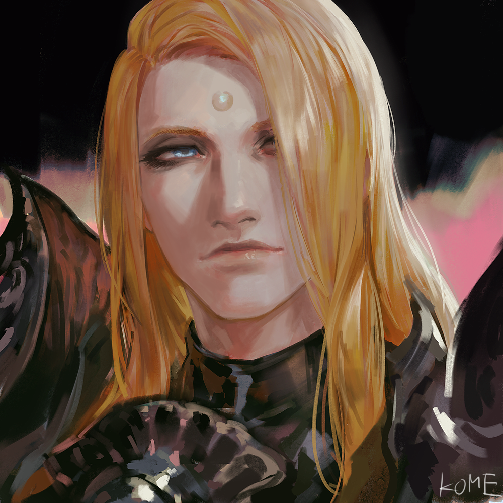 The Big ImageBoard (TBIB) - 1boy androgynous armor black background ...
