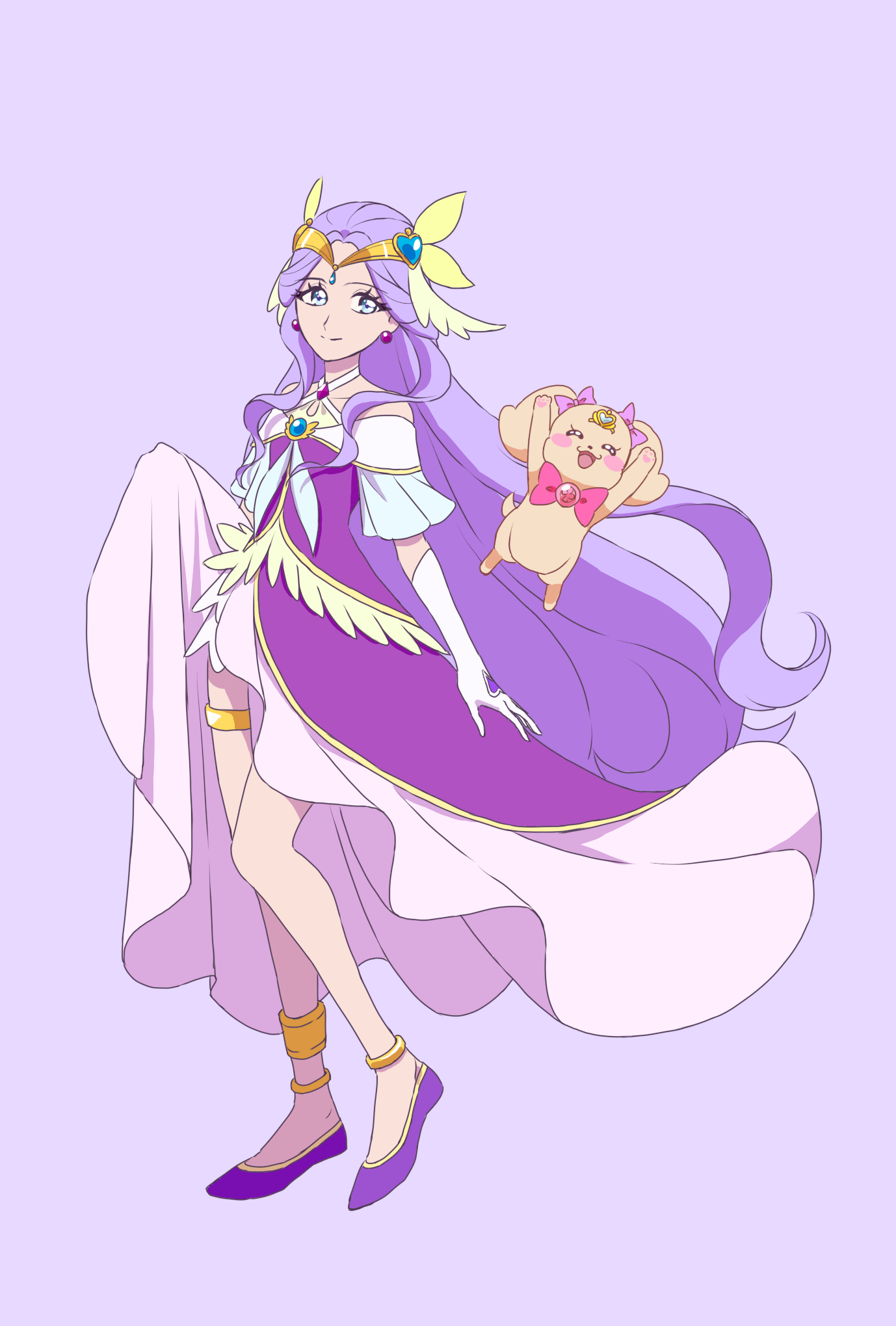 The Big ImageBoard (TBIB) - 1girl anklet bare legs blue eyes circlet ...