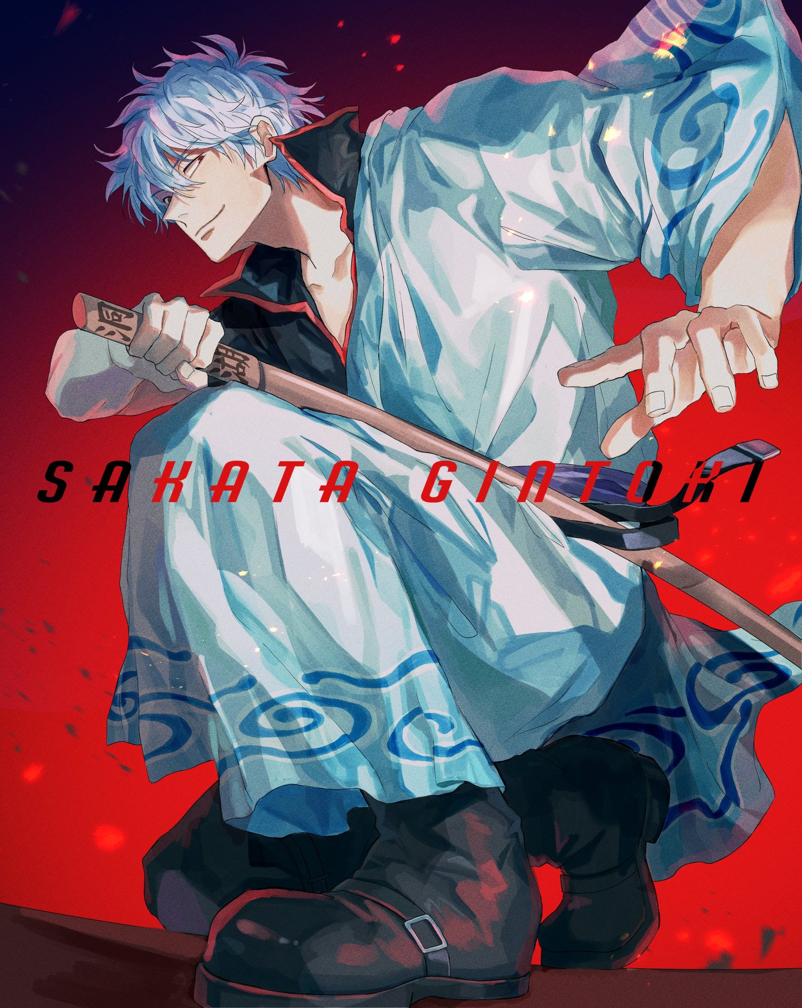 The Big ImageBoard (TBIB) - 1boy drawing sword from below gintama ...