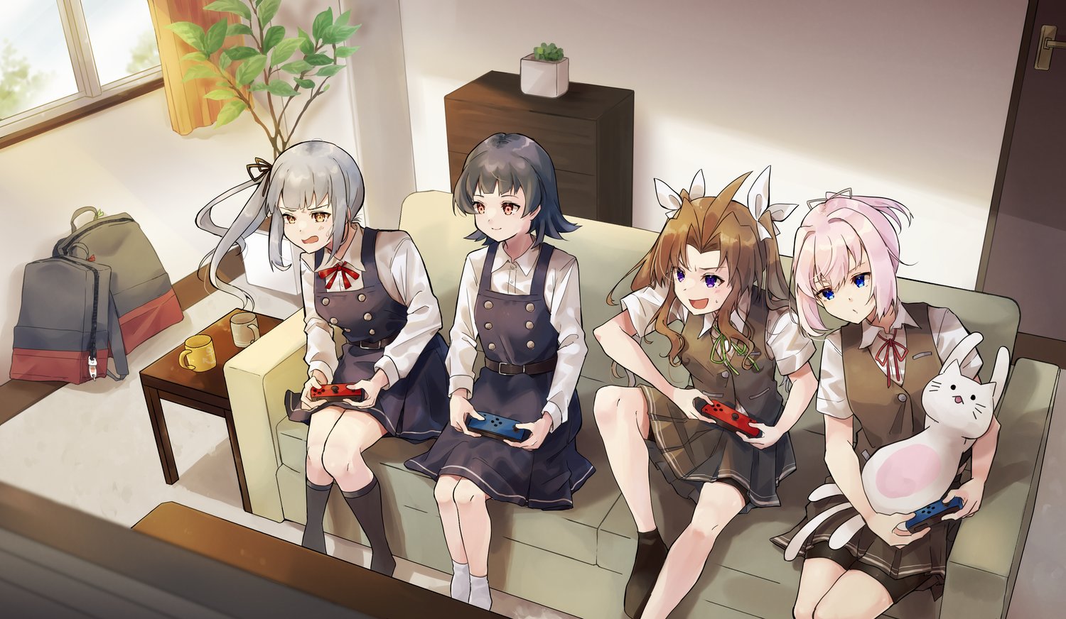The Big ImageBoard (TBIB) - 4girls arare (kancolle) arare kai ni (kancolle) backpack bag belt ...