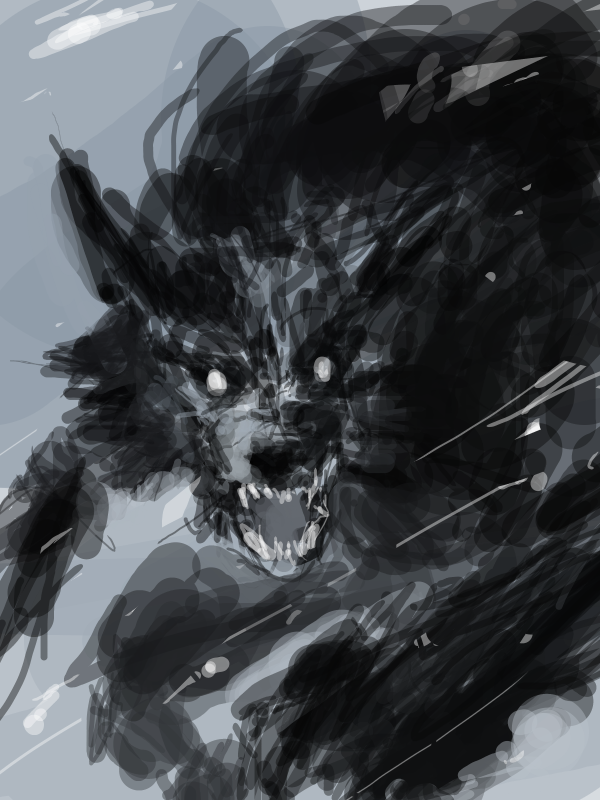 The Big ImageBoard (TBIB) - 3:4 anthro canid canine canis ears up fangs ...