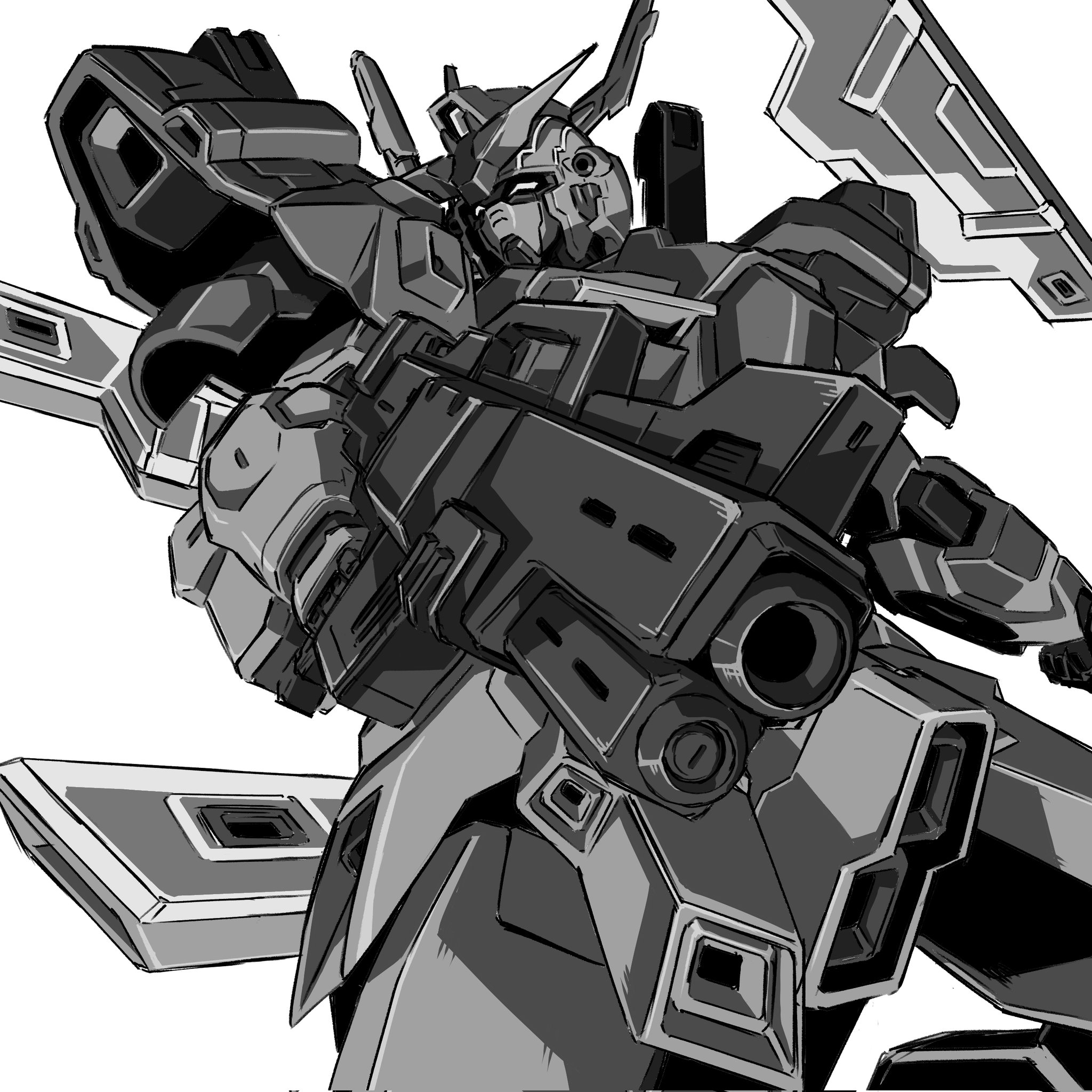 The Big ImageBoard (TBIB) - beam rifle energy gun greyscale gun gundam ...