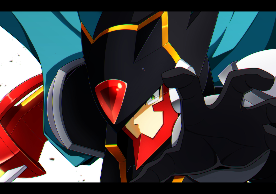 The Big ImageBoard (TBIB) - 1boy arm blade black headwear blue cape ...