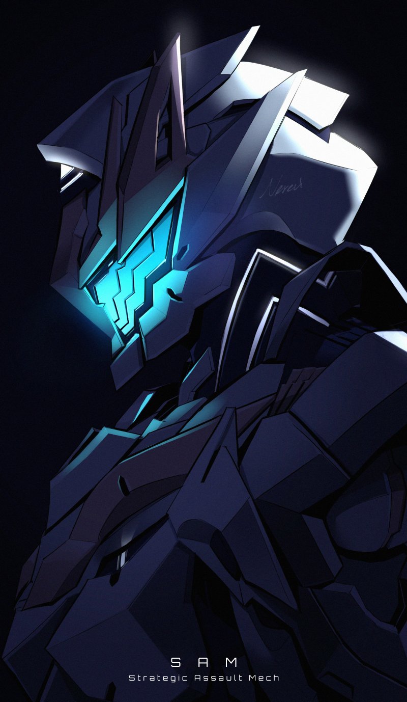 The Big ImageBoard (TBIB) - 1other armor black background blue light breastplate character name ...