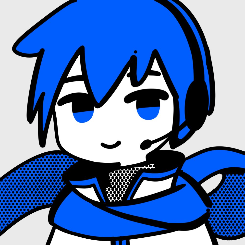 The Big ImageBoard (TBIB) - 1boy ben-day dots blue eyes blue hair blue ...