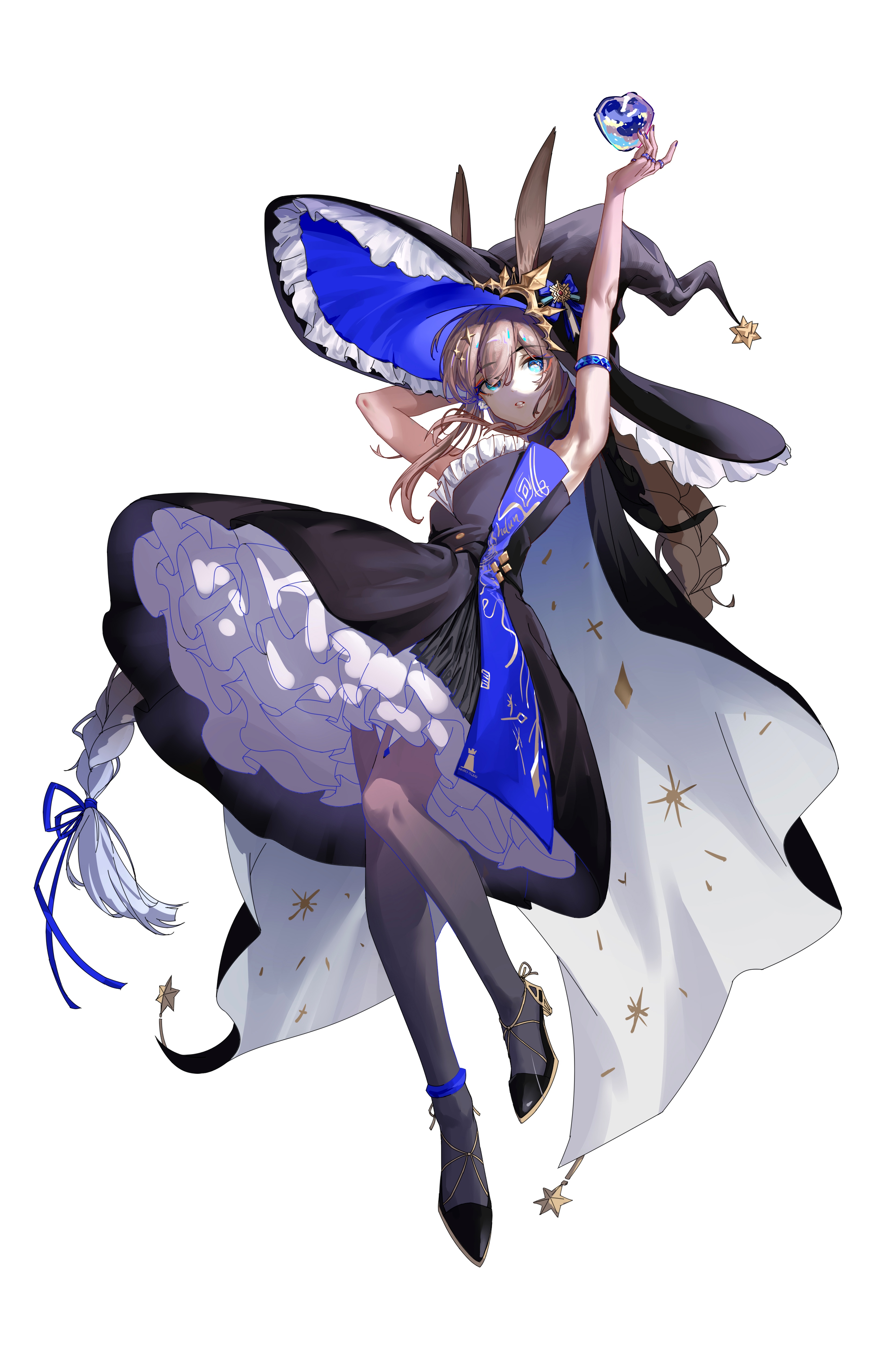 The Big ImageBoard (TBIB) - 1girl absurdres amiya (arknights) animal ears anklet apple aqua eyes ...