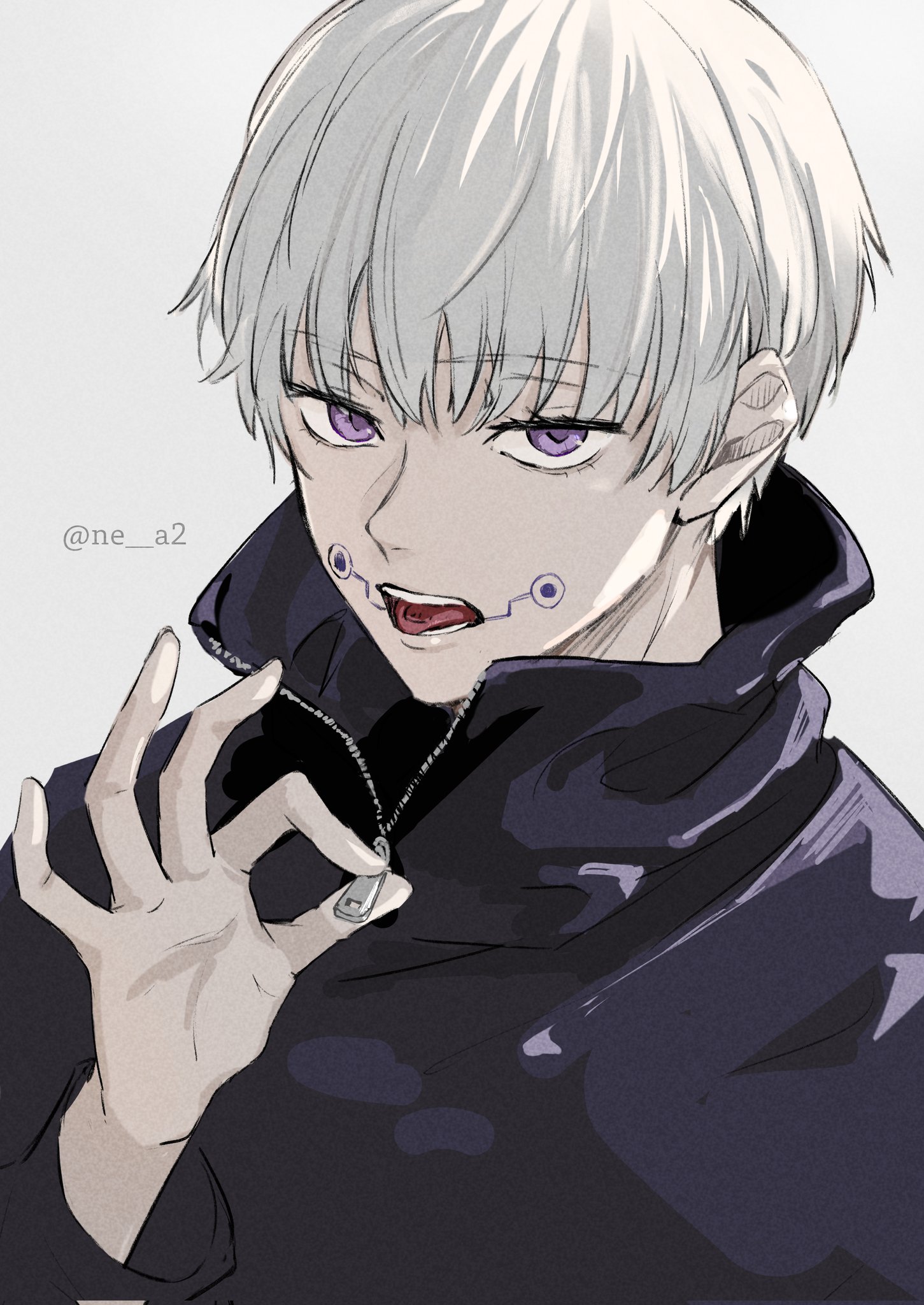 The Big ImageBoard (TBIB) - 1boy artist name black jacket commentary ...