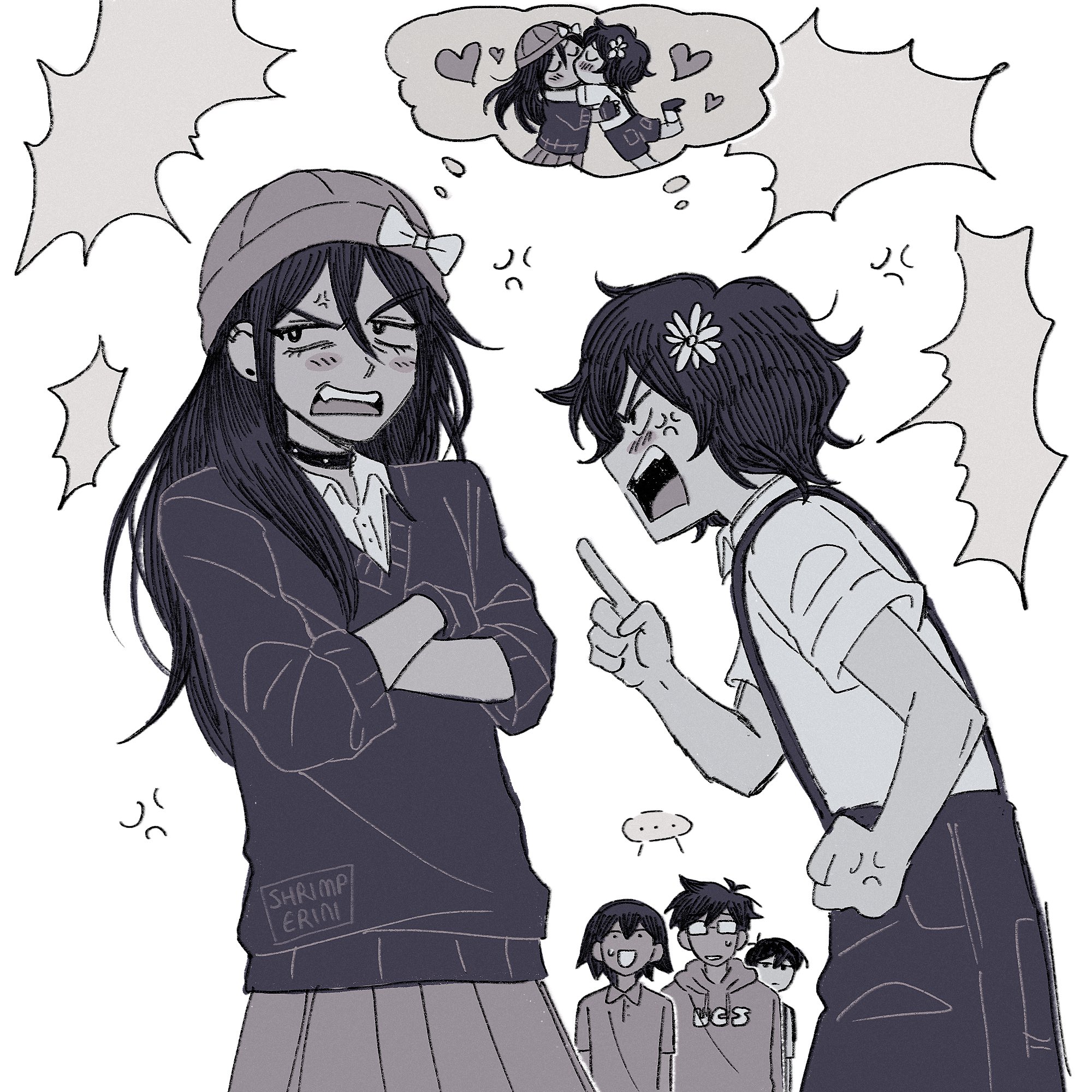 The Big ImageBoard (TBIB) - ... 1girl 4boys anger vein angry antenna hair arms at sides aubrey ...