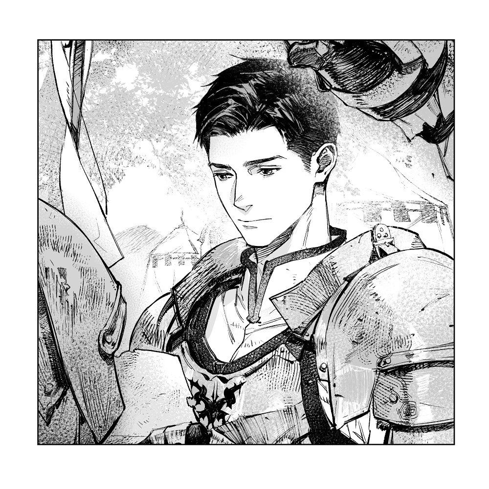 The Big ImageBoard (TBIB) - 1boy armor border breastplate closed mouth ...