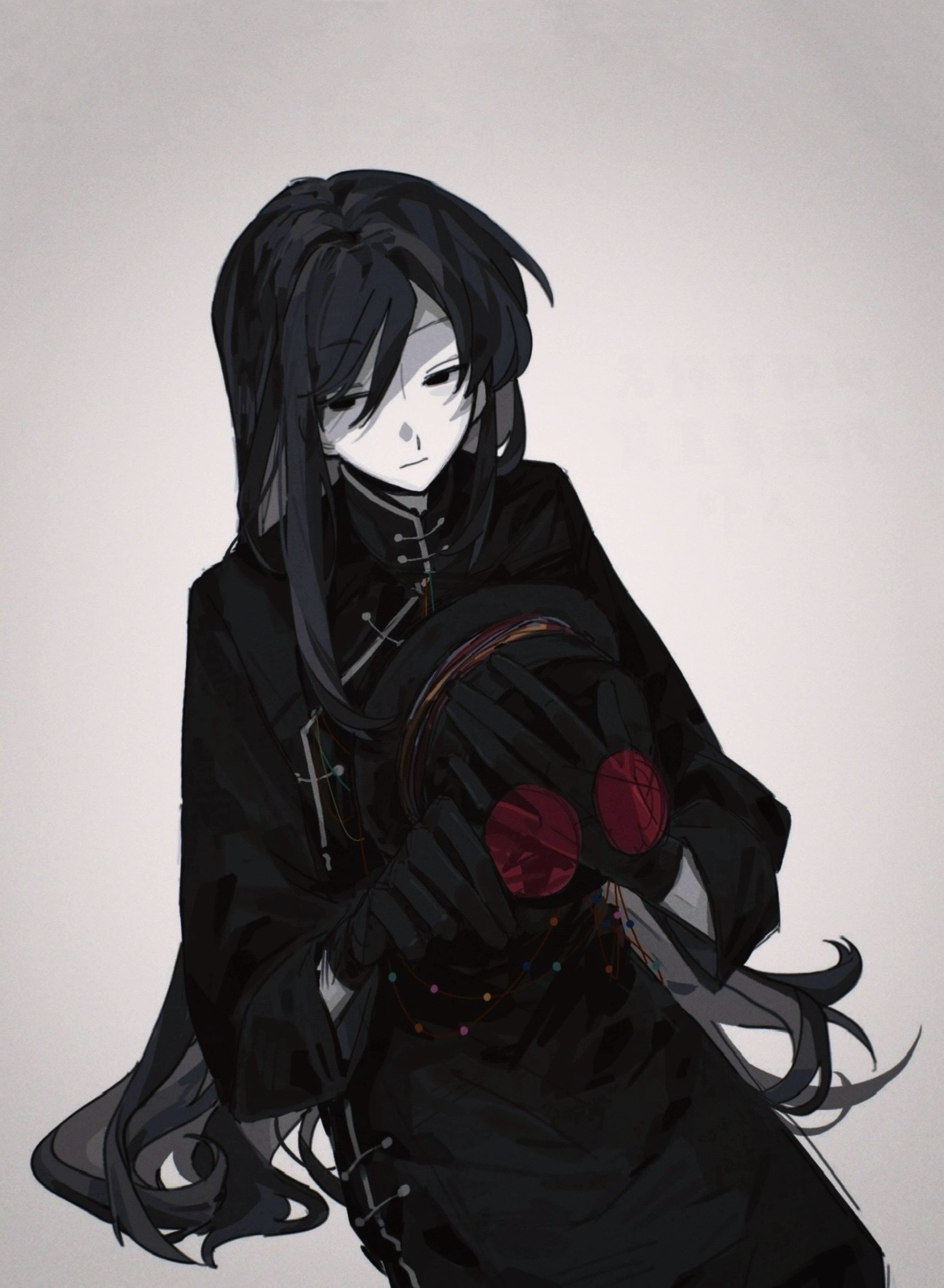 The Big ImageBoard (TBIB) - 1boy 30000000000 black coat black eyes black gloves black hair black ...