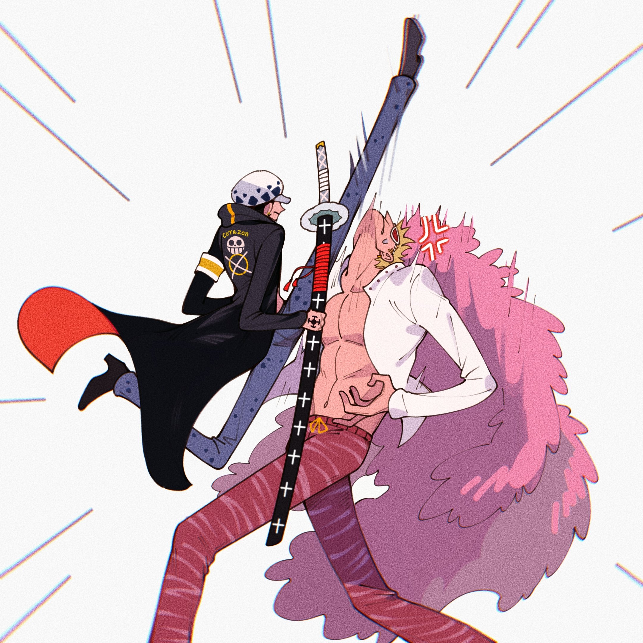 The Big ImageBoard (TBIB) - 2boys anger vein attack black cape blonde ...