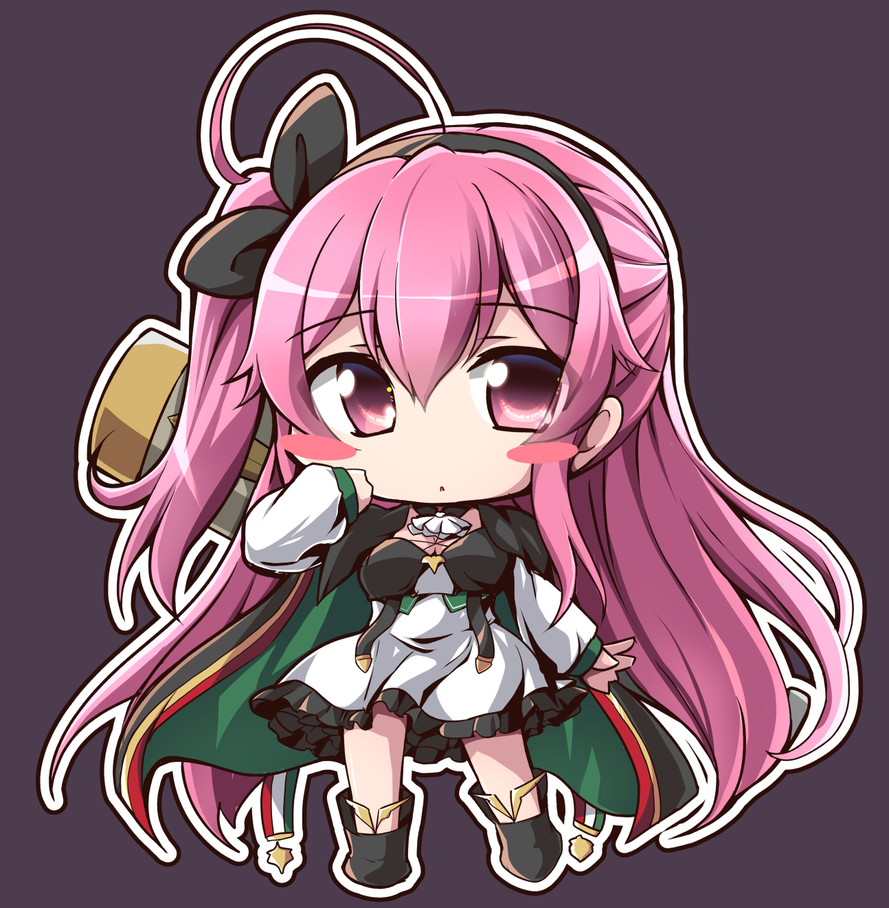 The Big ImageBoard (TBIB) - 1girl ahoge azur lane black bow black dress black hairband bow chibi ...