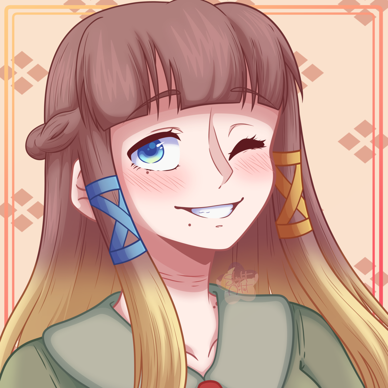 The Big ImageBoard (TBIB) - 1girl anne louise gardner (slightartist) blonde hair blue eyes brown ...