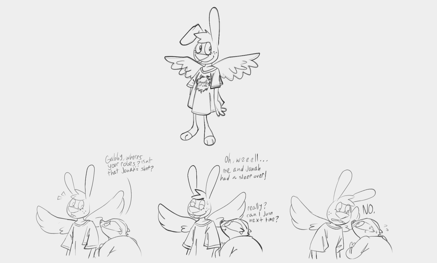 The Big ImageBoard (TBIB) - angel angel gabby angel hare anthro badger clothed clothing dialogue ...