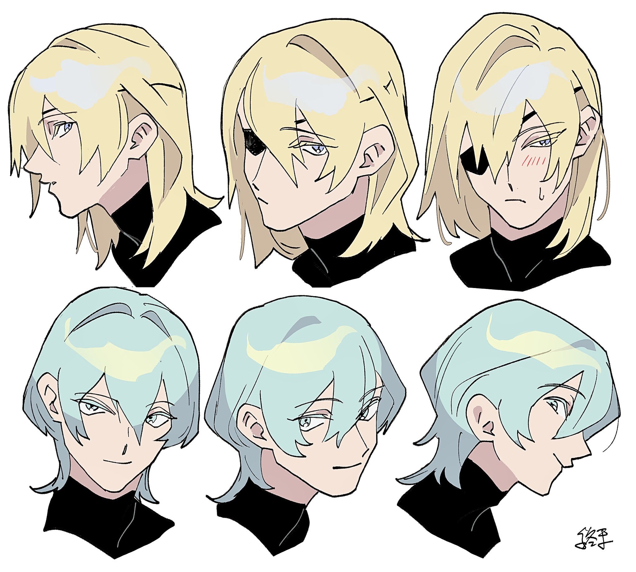 The Big ImageBoard (TBIB) - 2boys :/ black shirt blonde hair blue eyes ...