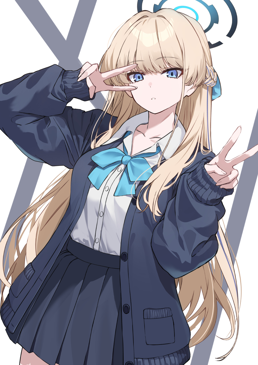 The Big ImageBoard (TBIB) - 1girl blonde hair blue archive blue eyes blue jacket blue skirt ...