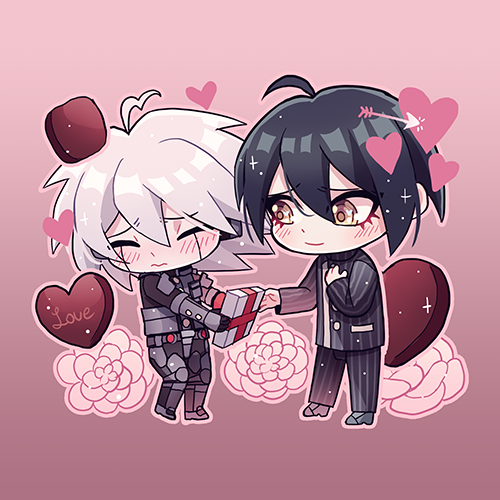 The Big ImageBoard (TBIB) - 2boys ahoge android bangs black jacket ...