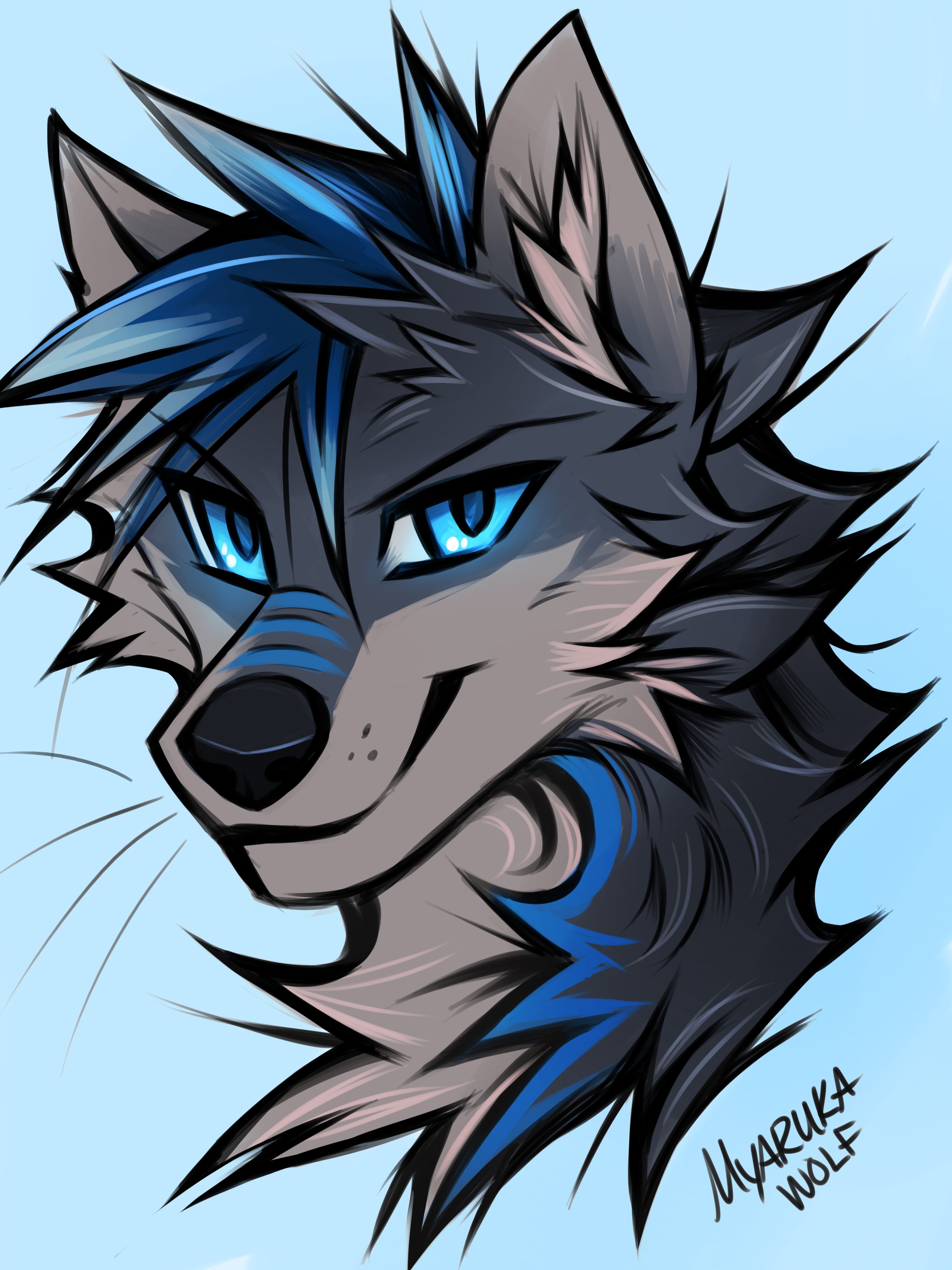 The Big ImageBoard (TBIB) - 2022 3:4 absurd res black body black fur black nose blue eyes blue ...