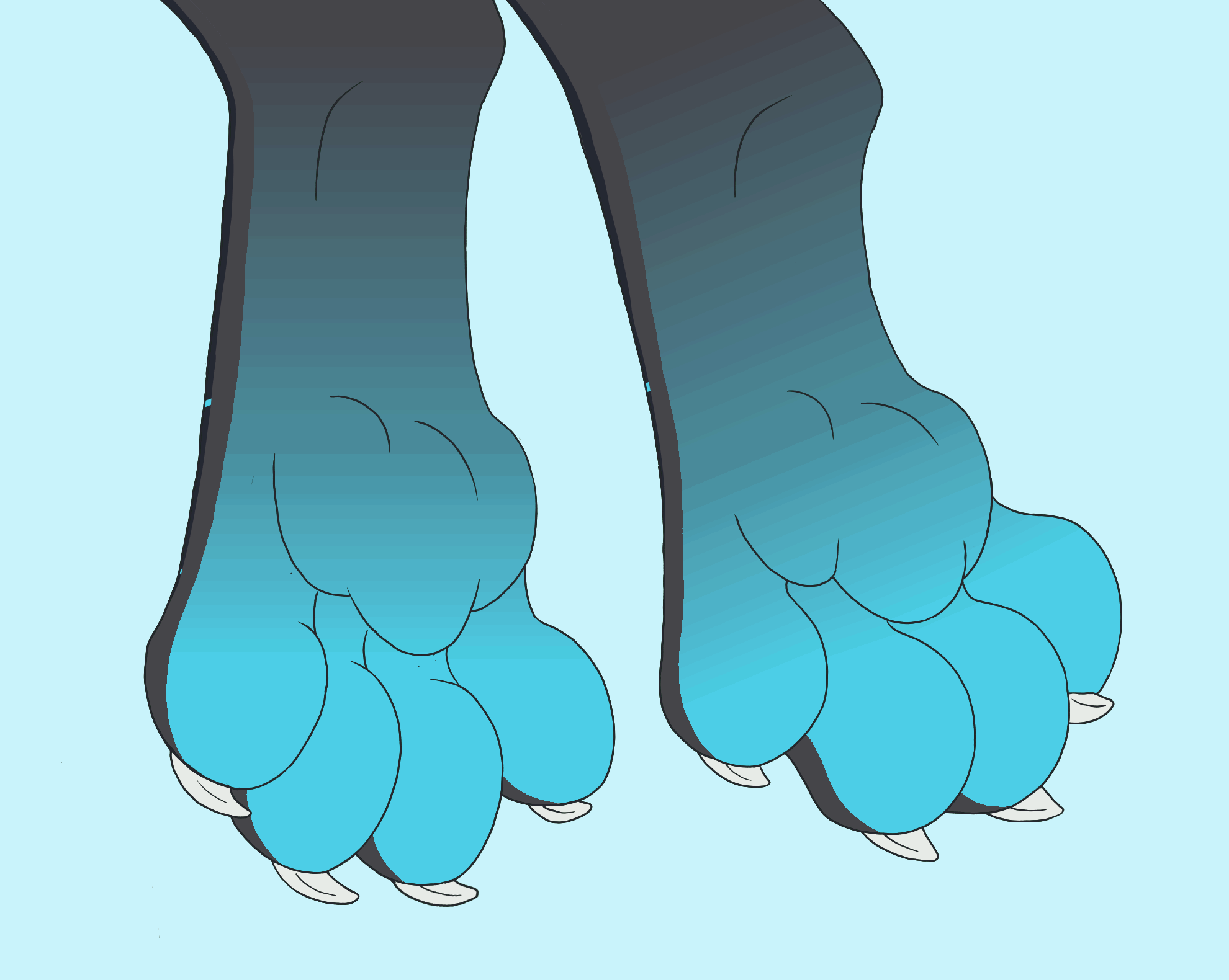 The Big ImageBoard (TBIB) - 4 toes ambiguous gender animated anthro barefoot claws curling toes ...