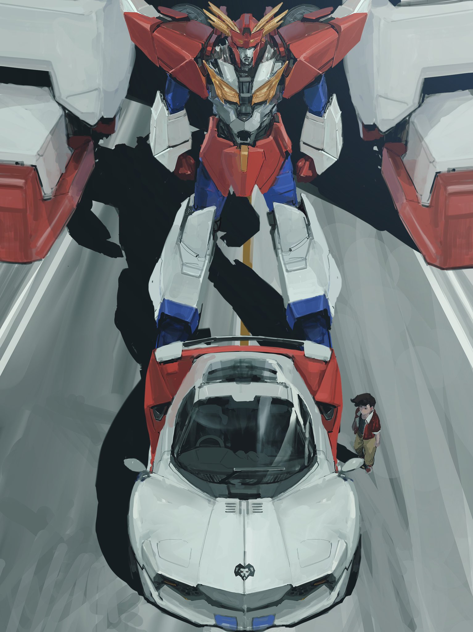 The Big ImageBoard (TBIB) - 1boy blue shirt brown hair brown pants car ...