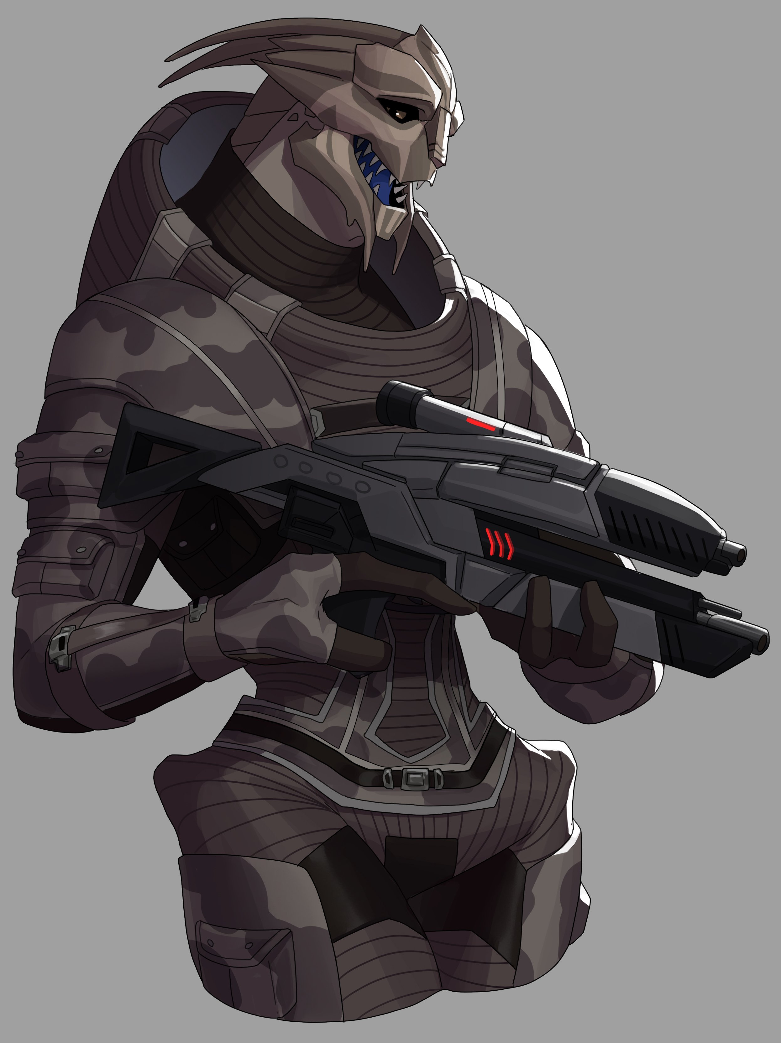 The Big ImageBoard (TBIB) - absurd res alien armor assault rifle bioware blue tongue bodypaint ...