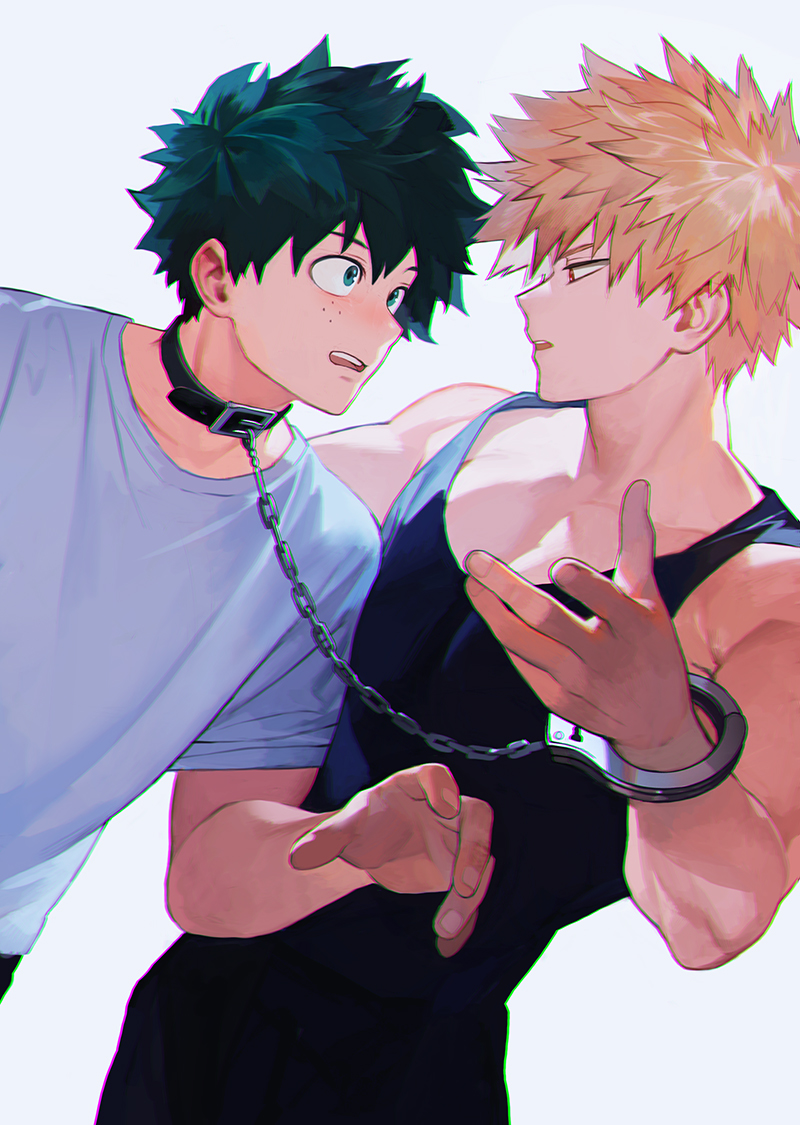 The Big ImageBoard (TBIB) - 2boys animal collar bakugou katsuki black ...